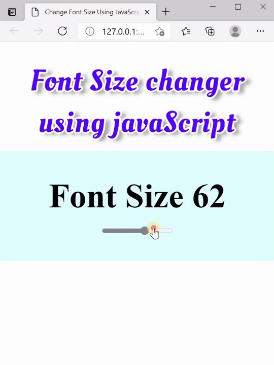 Javascript font size increase/decrease || How to change font size using javascript #yotubeshorts ...