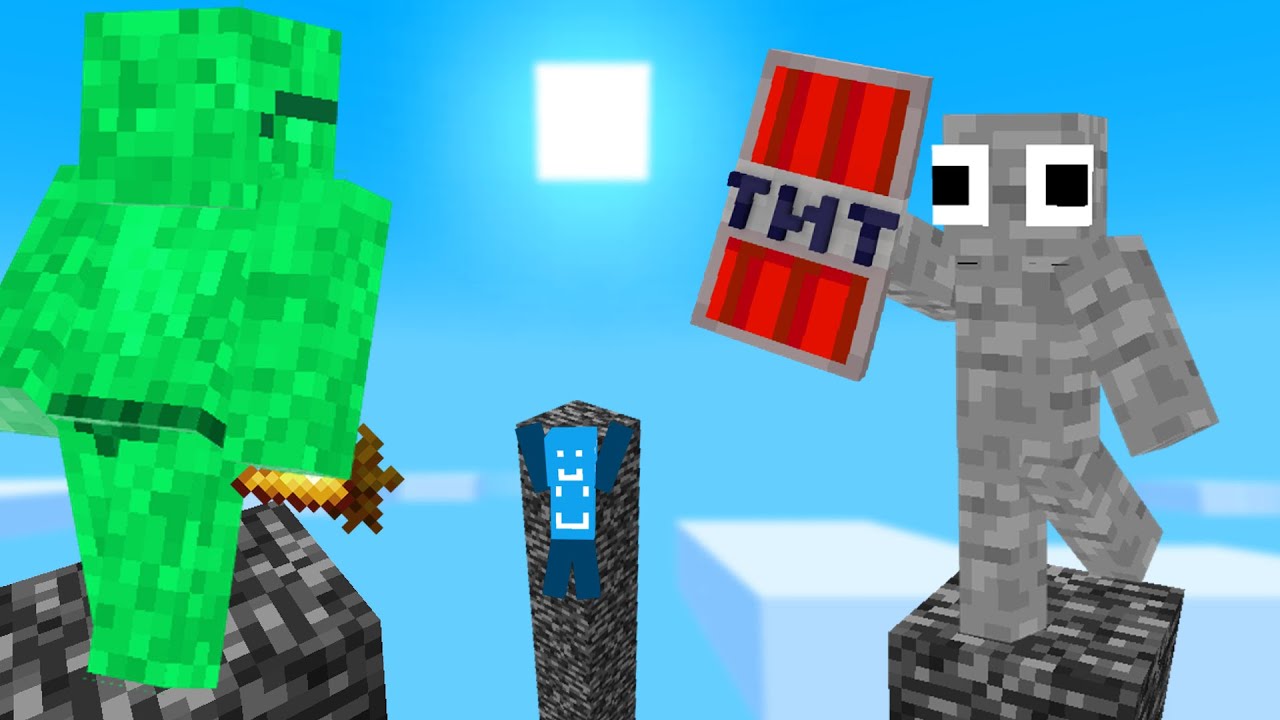 Minecraft Pillars With INSANE Random Items every 15 seconds - YouTube