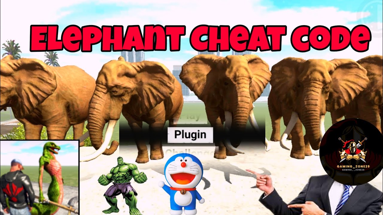 Elephant Cheat Code|plugin use kaise kare|How to use plugin|Indian Bike Driving 3d New Update ...