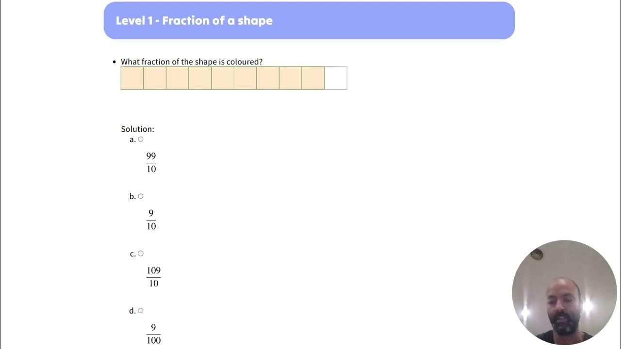 Mathpractice.xyz explainer: Level 1: Fraction of a shape - YouTube