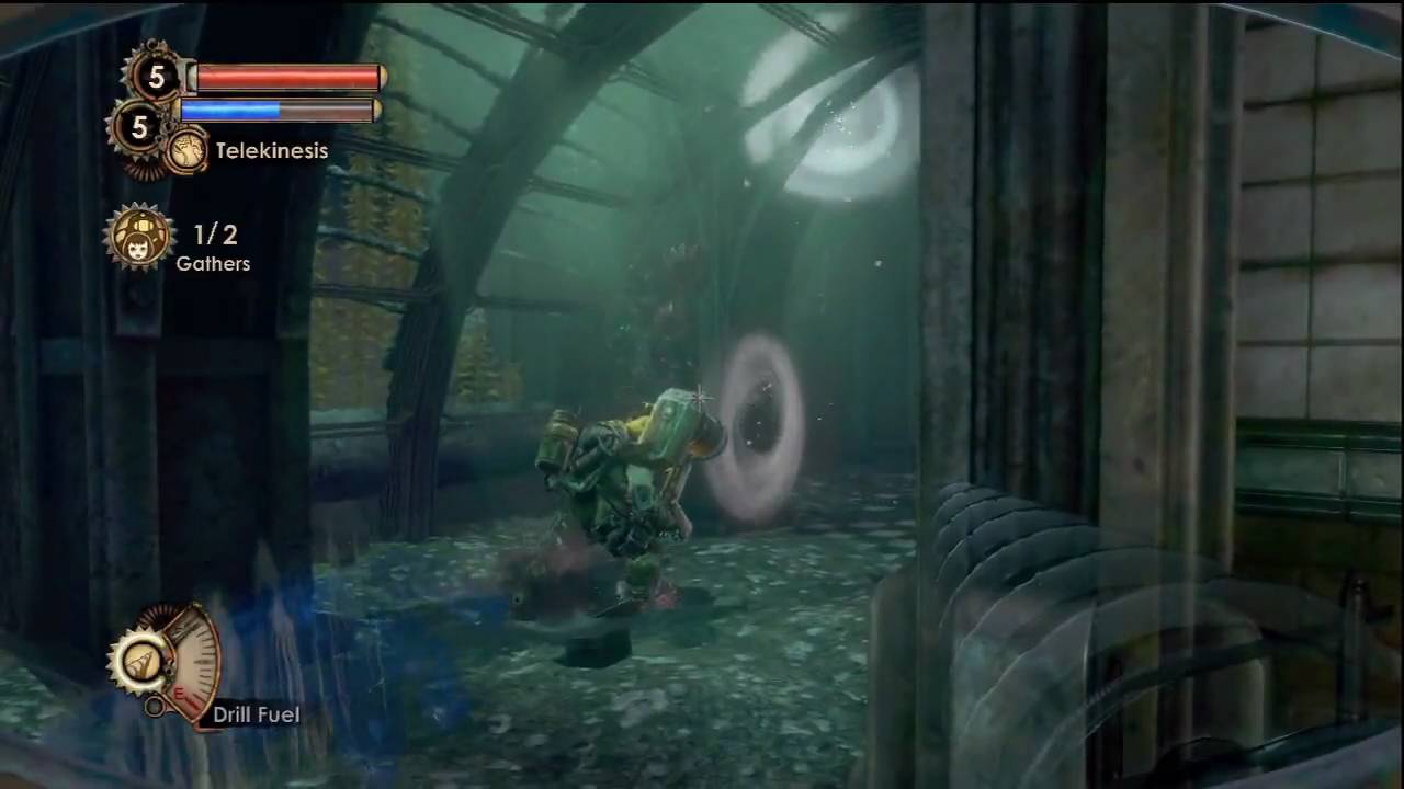 Bioshock 2 - Telekinesis to Ice Blast to Rocket Spear - YouTube