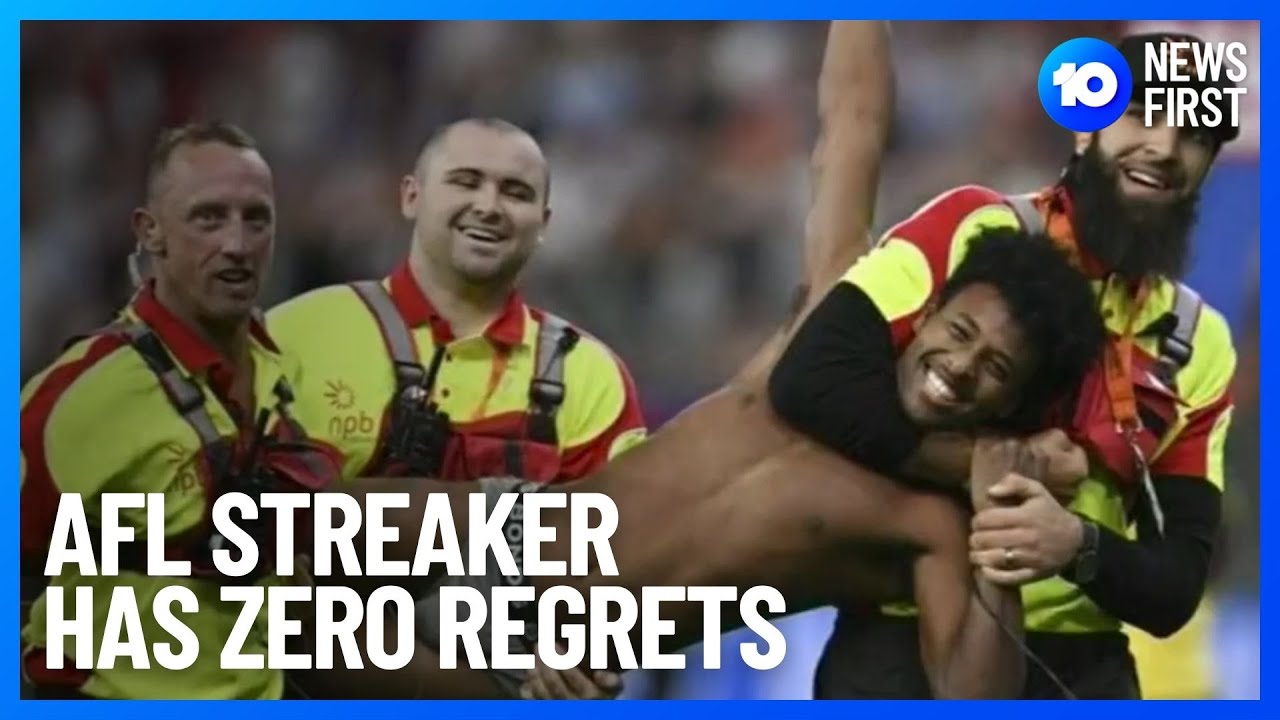 AFL Grand Final Streaker Speaks Out | 10 News First - YouTube