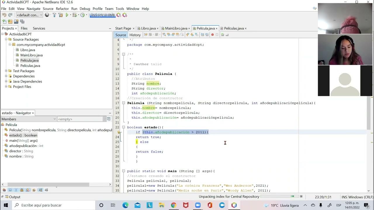¿Cómo crear una clase en Netbeans, sus atributos y métodos? - YouTube