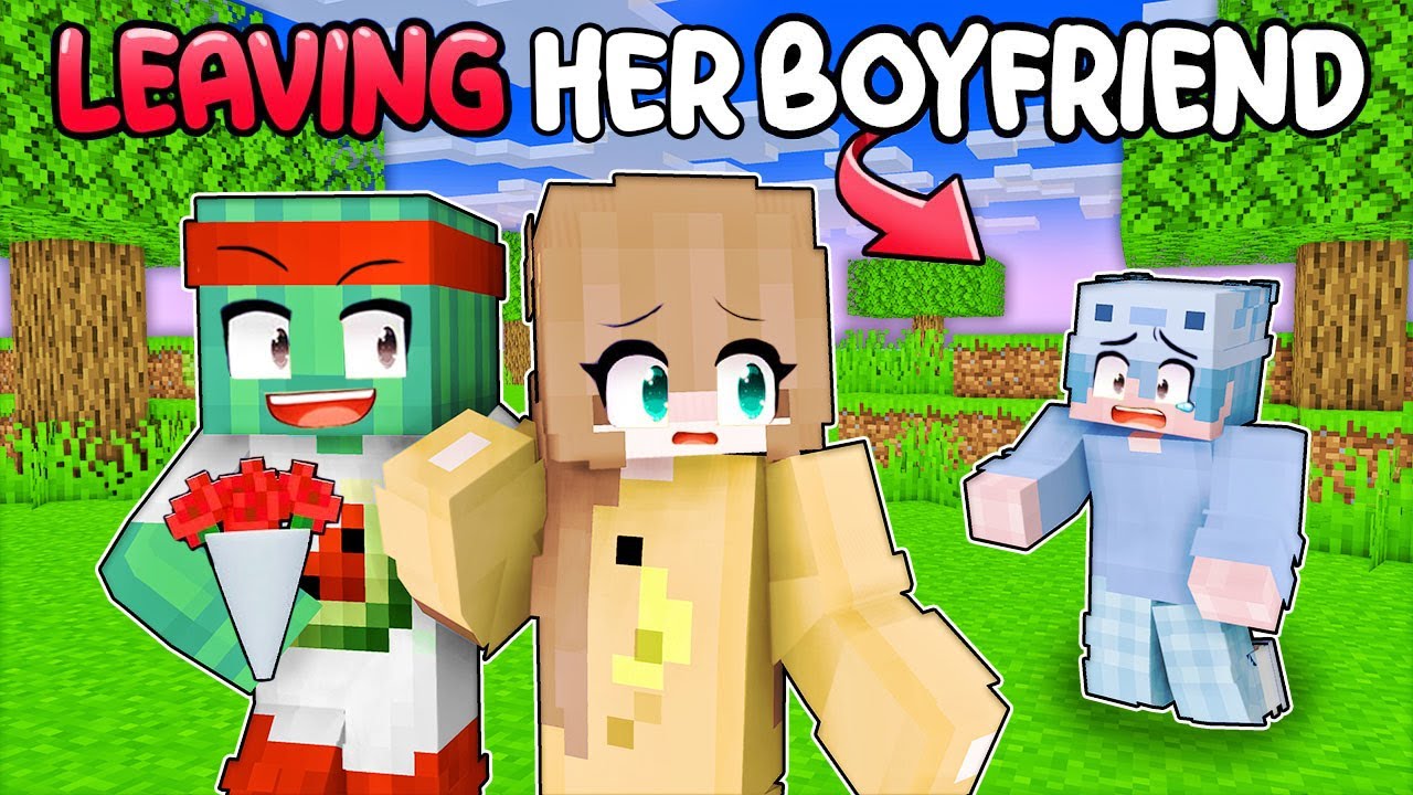 BANANA GIRL LEAVES her BOYFRIEND and DATE ME in Minecraft ! - YouTube