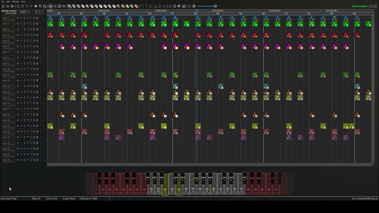 A little song I made using Minecraft note blocks (Note Block Studio ...
