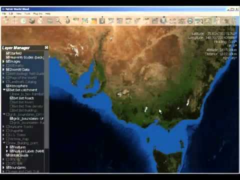 Example of GIS data display in Nasa World Wind - YouTube
