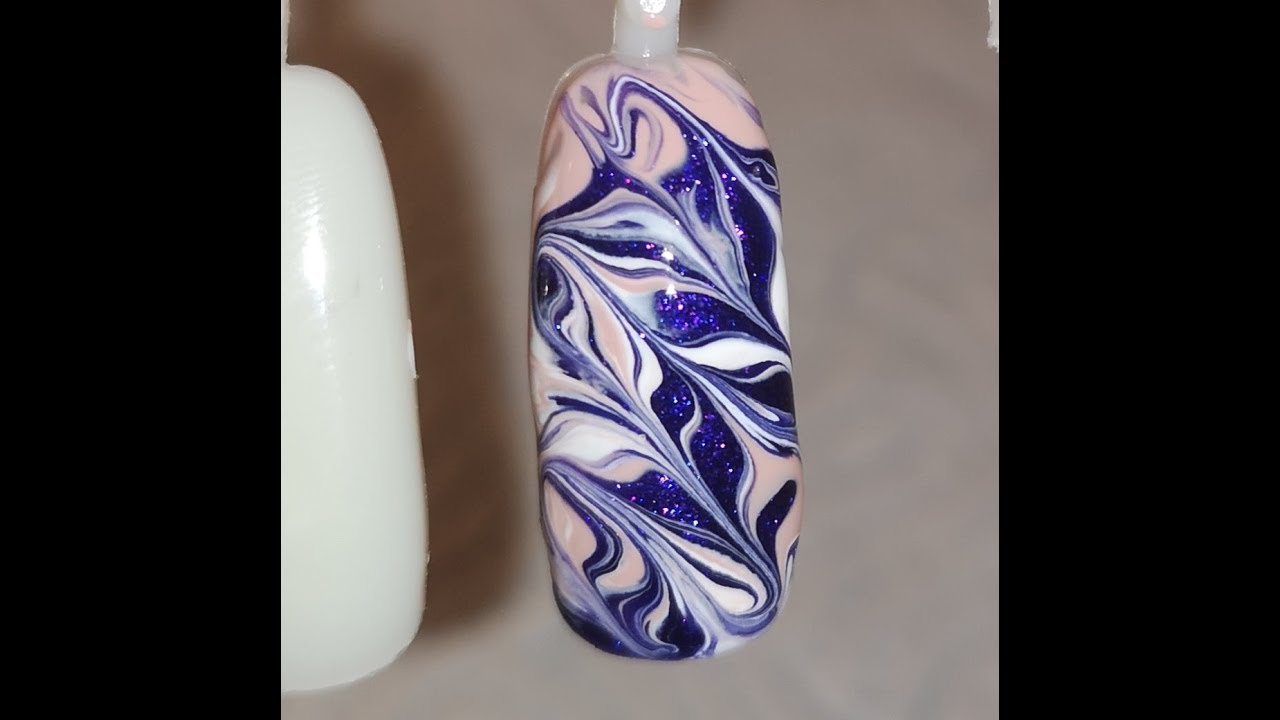 Gel Polish Marbling Nail Tutorial - YouTube