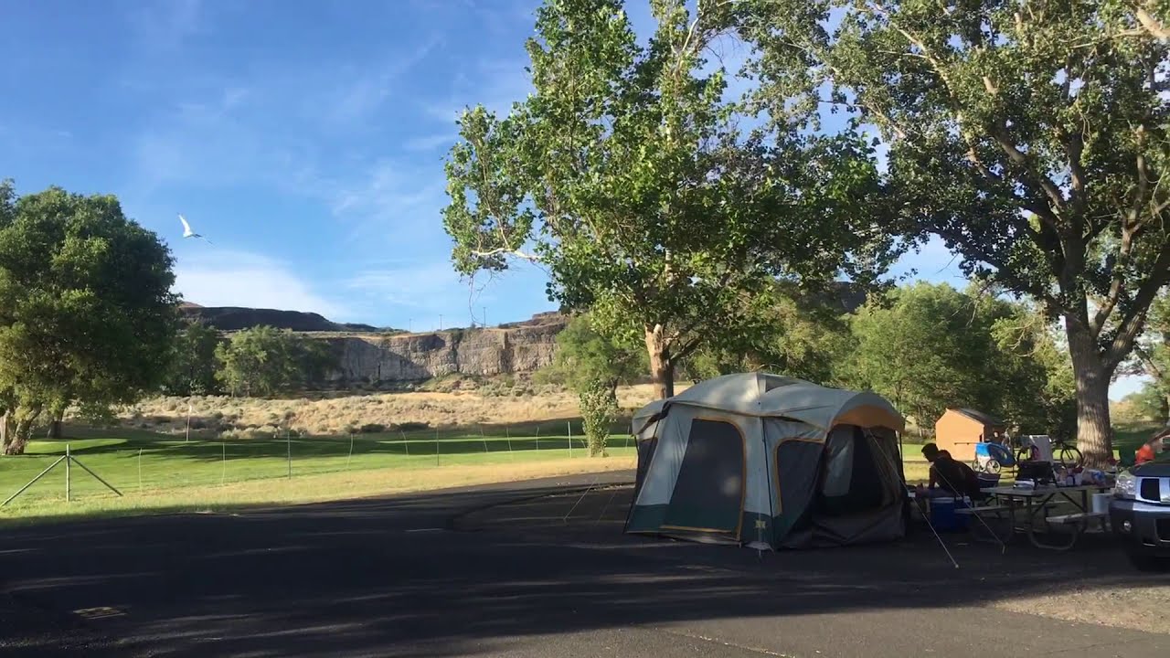 Camping in Sun Lakes State Park 2019 - YouTube