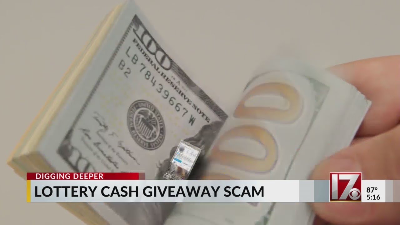 Lottery cash giveaway scam - YouTube