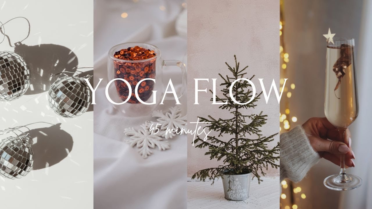 45 minute Holiday Yoga Flow - try this VIRAL YOGA FLOW - beginner ...