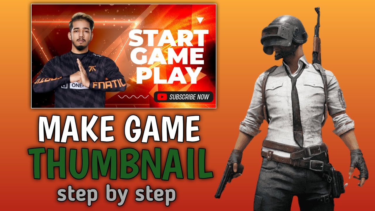Make gaming thumbnail how to make game thumbnail step by step - YouTube