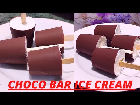 Choco Bar Ice cream recipe | Home made Choco Bar Ice cream without ...