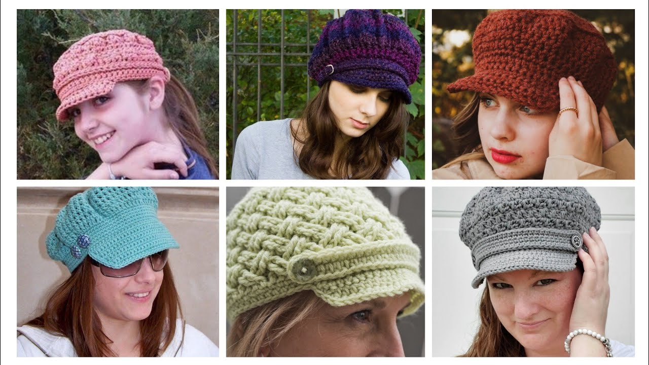 beautiful stylish girls cap design/ hat crochet cap design .. - YouTube