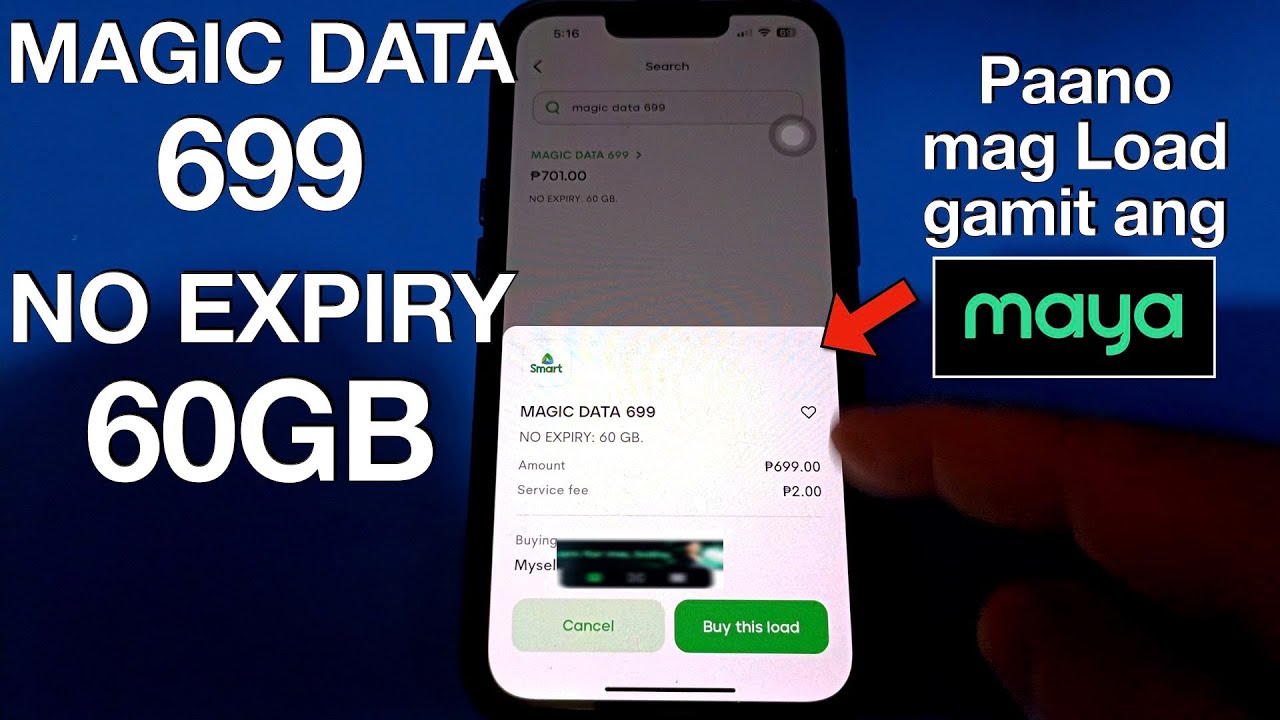 Paano mag Load ng Magic Data 699 gamit ang Maya | No Expiry | 60GB DATA ...