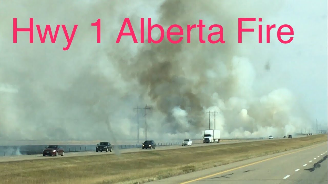 Hwy 1 Tilley Alberta Fire Caused By Trailer - YouTube