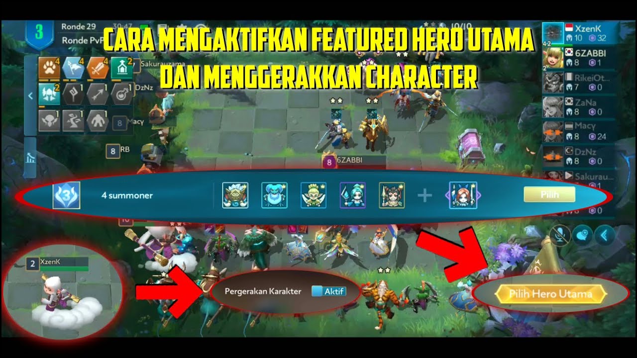 CARA MENGAKTIFKAN FEATURED HERO UTAMA DAN MENGGERAKKAN CHARACTER ...