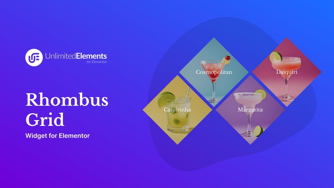 Rhombus Grid Widget for Elementor - YouTube