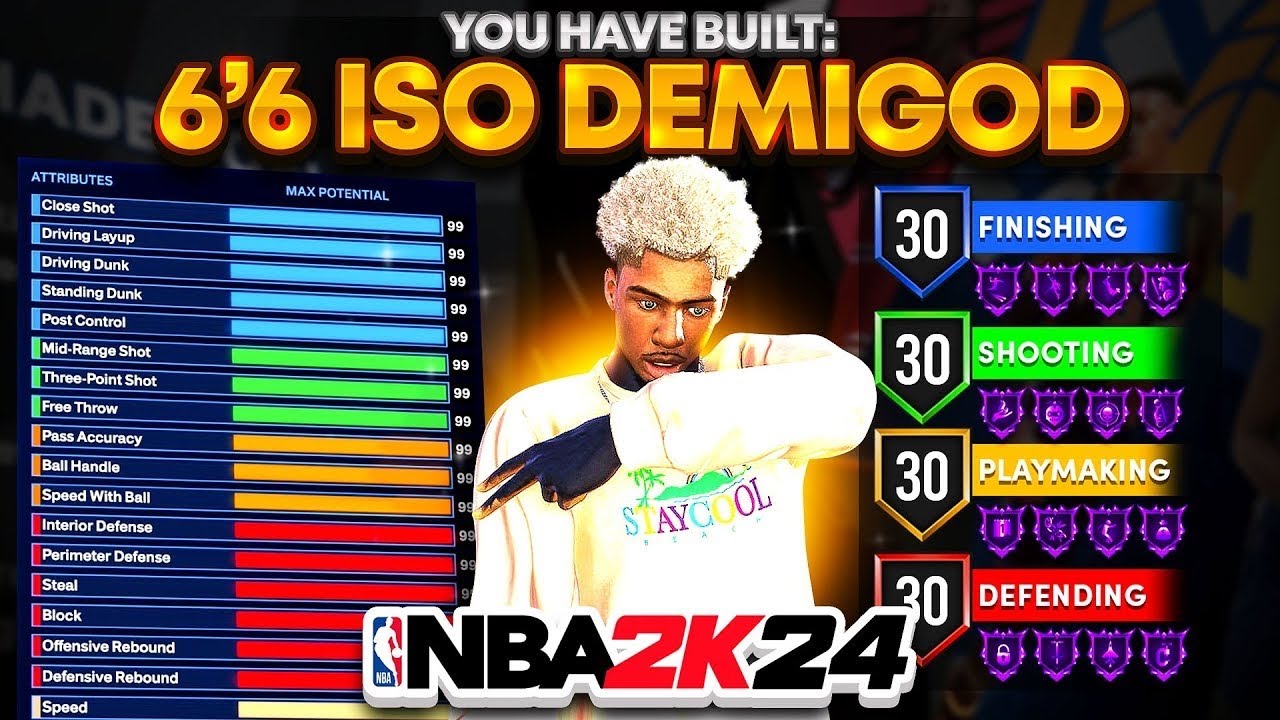 the BEST ISO BUILD in NBA 2K24 CURRENT GEN 🔥 - MOST OVERPOWERED DEMIGOD ...