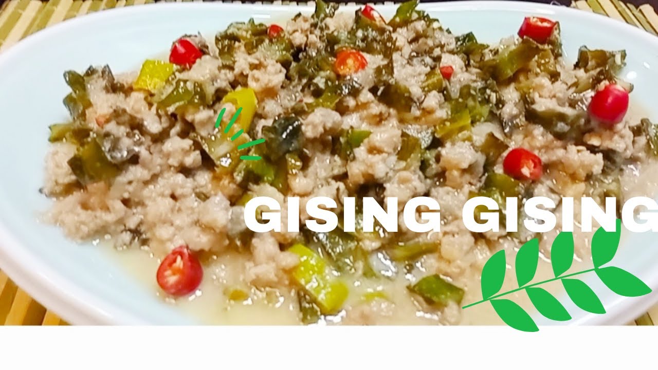HOW TO COOK GISING GISING / WINGED BEANS WITH GROUND PORK IN COCONUT ...