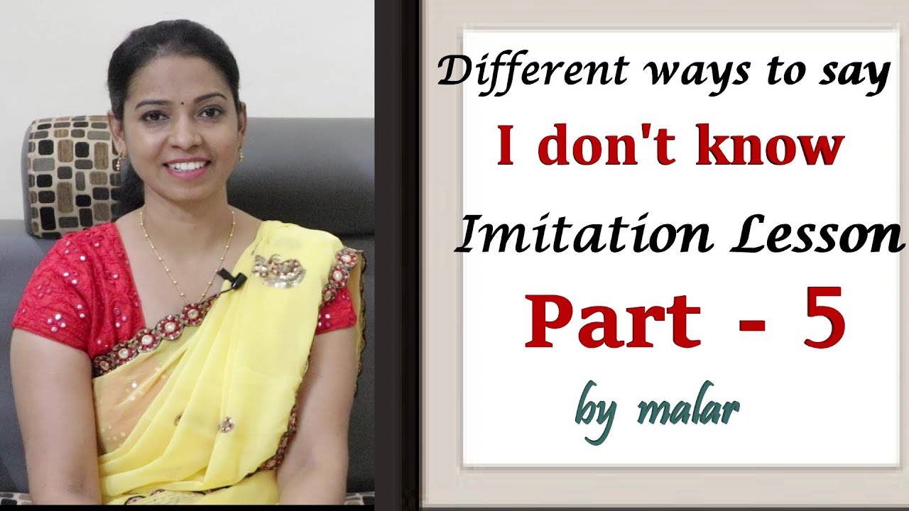 Imitation Lesson Part 5 #150 by Malar | Learn English with Kaizen ...