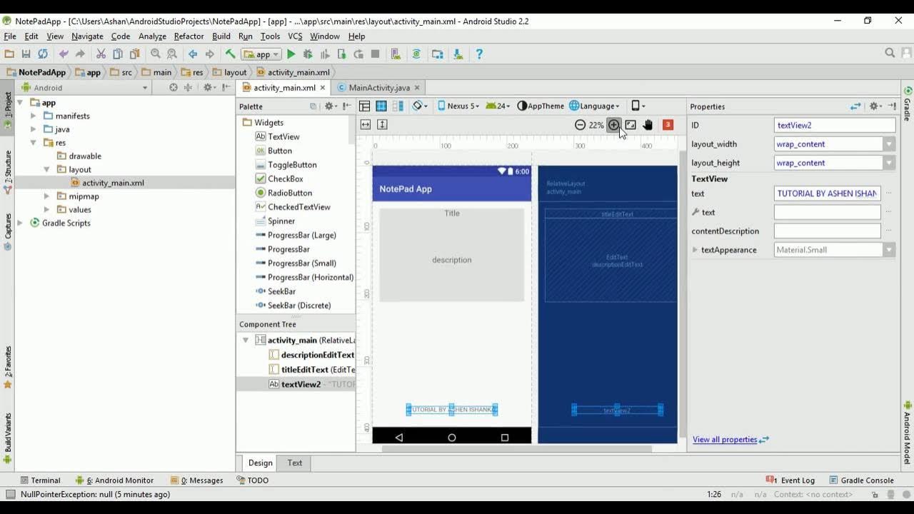 Create NotePad - Android Tutorial - Part 1 - YouTube