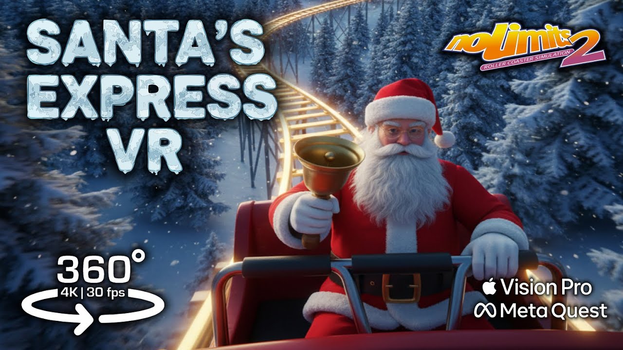 360 VR SANTA CLAUS EXPRESS - VR Roller Coaster | onride POV | Polar ...