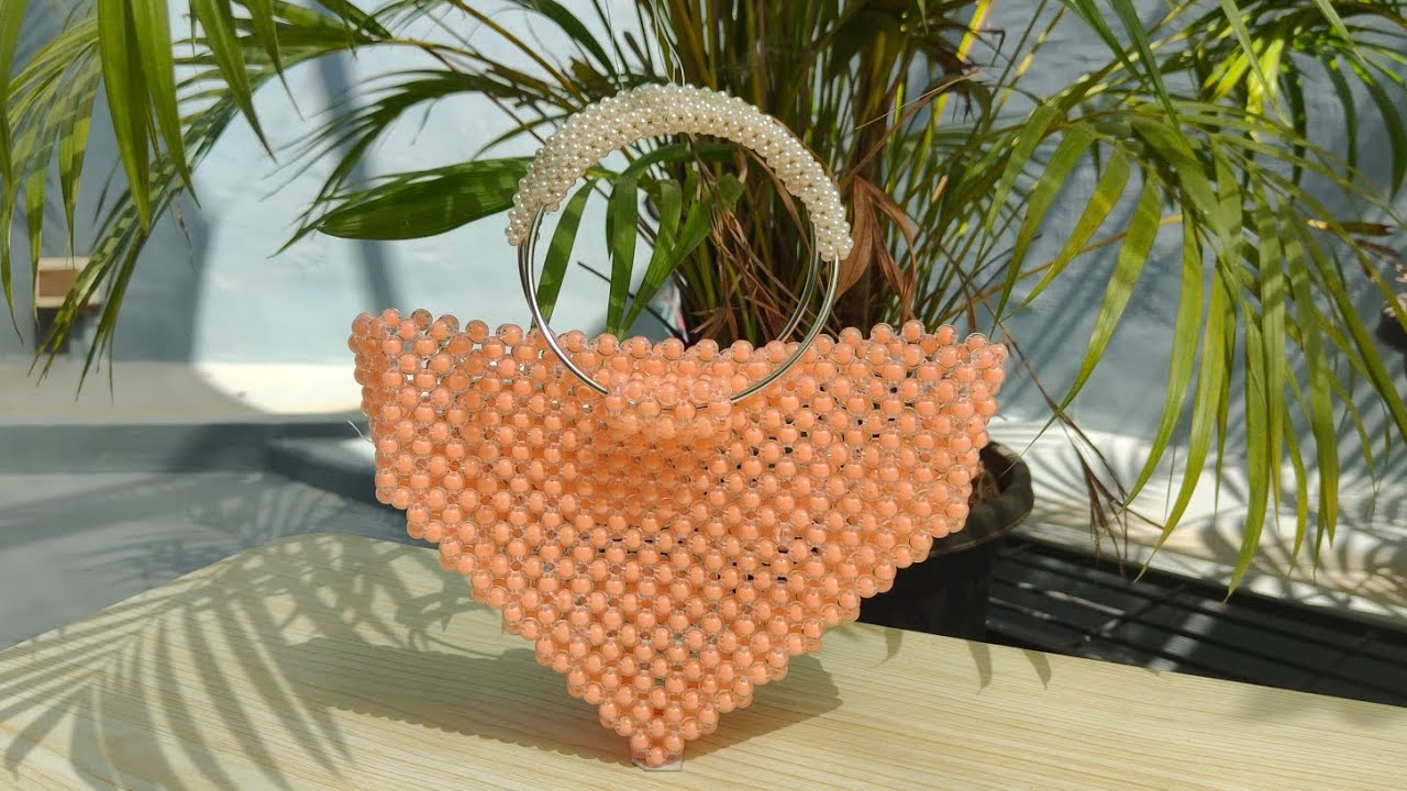 Diy glass pearl Hangbag|Purse making at home|Fancy young fashion ...