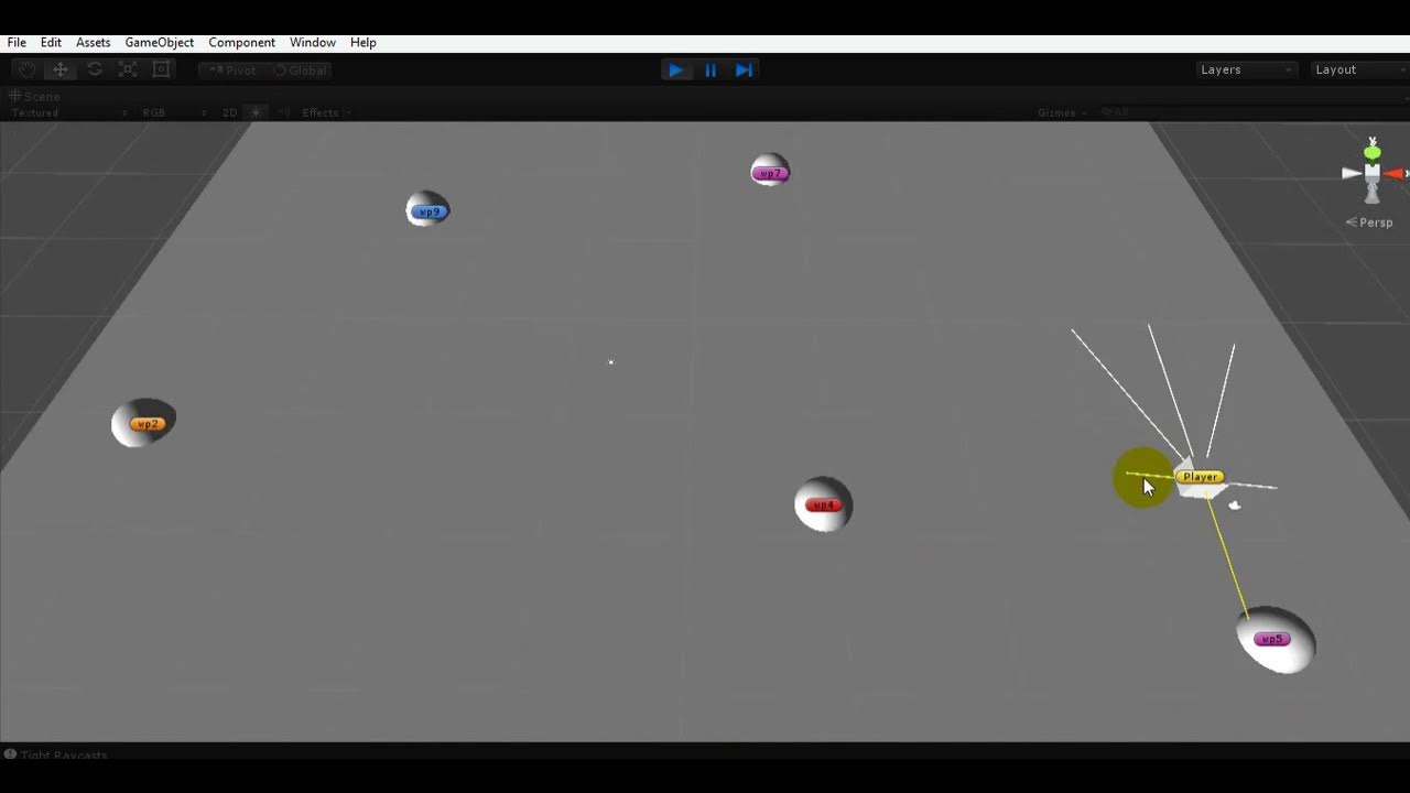 WayPoint AI and Raycast Gizmos -Unity 3d - YouTube