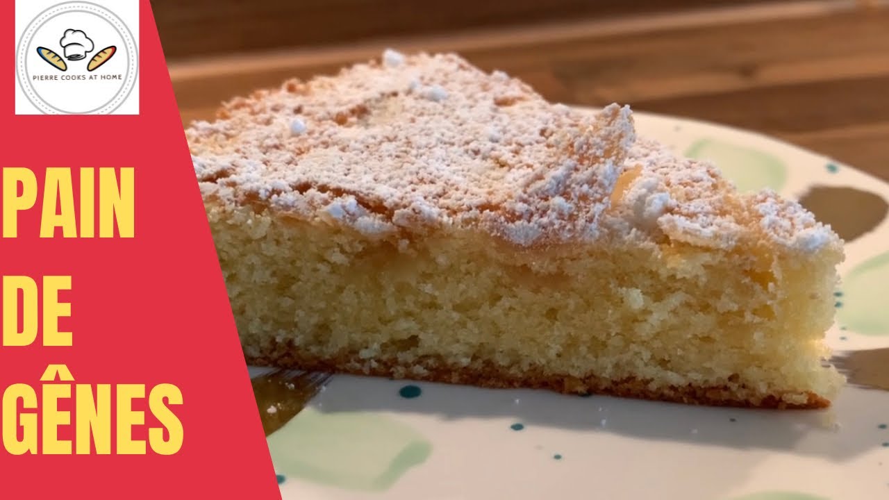 PAIN DE GÊNES - roasted almond cake. Very easy and light. Can be made ...
