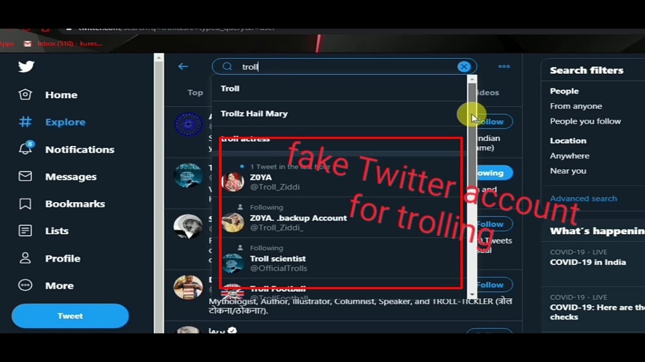 fake twitter acount for trolling | troll twitter acount - YouTube