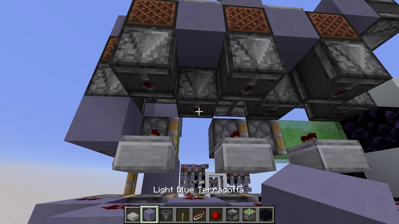 4x4 interlocking piston door. Minecraft snapshot 19w45b - YouTube