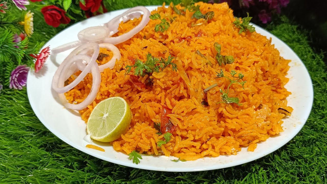 Tomato rice | Tomato rice in pressure cooker | Lunch box recipe #food # ...