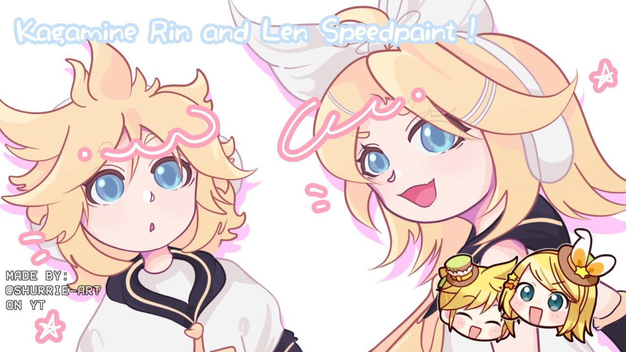 ʚɞ : ⸝⸝ 𐙚 KAGAMINE RIN AND LEN SPEEDPAINT !! ⸝⸝ #vocaloid fanart ...