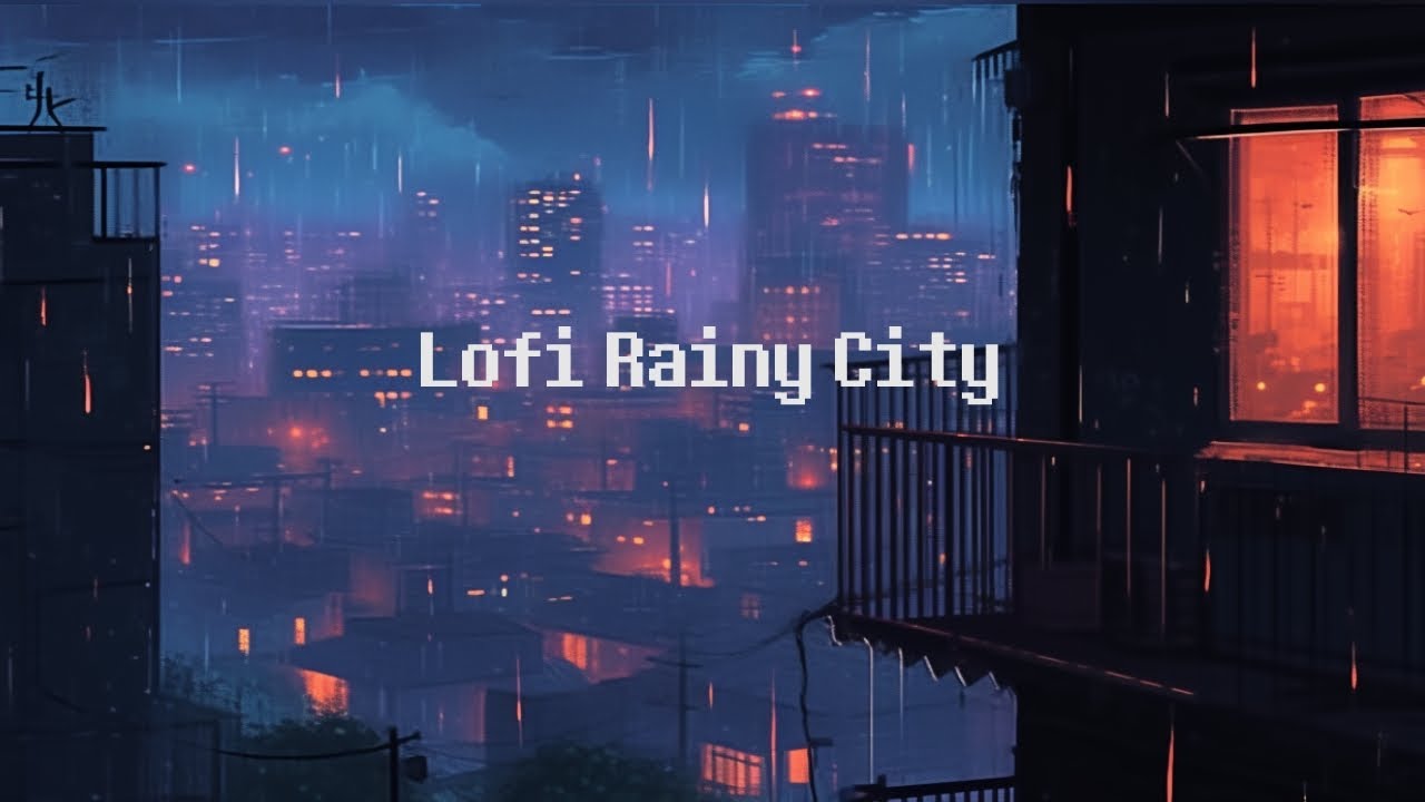 Raining In Lofi City ⛈️ Rainy Lofi Hip Hop 🌃 Sleeping Music, Stress ...