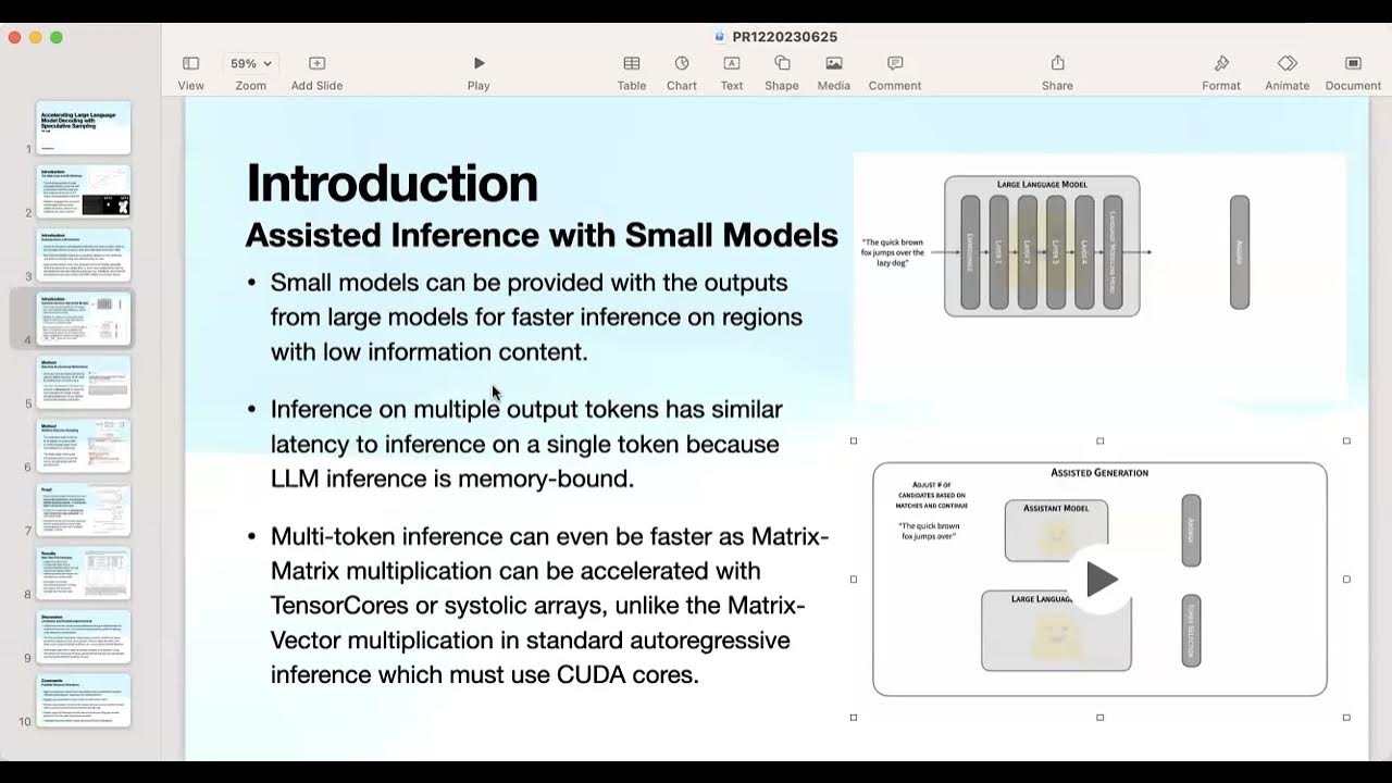Accelerating Large Language Model Decoding with Speculative Sampling - YouTube