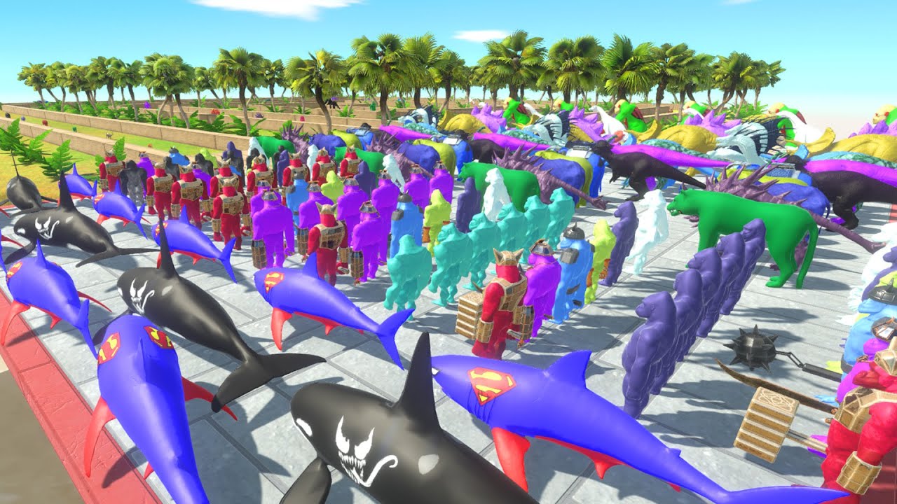 Superman Shark vs Venom Orca Forest Championship –Animal Revolt Battle ...