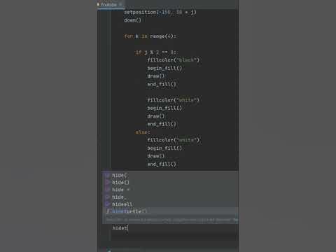 Chess Pattern using Stars and Turtle Library of Python || Infinite Coder #shorts #infinitecoder ...