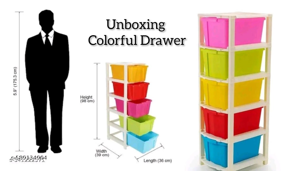 Colorful Storage Organizer Unboxing 🌈 | 5-Layer Multi-Purpose Drawer ...