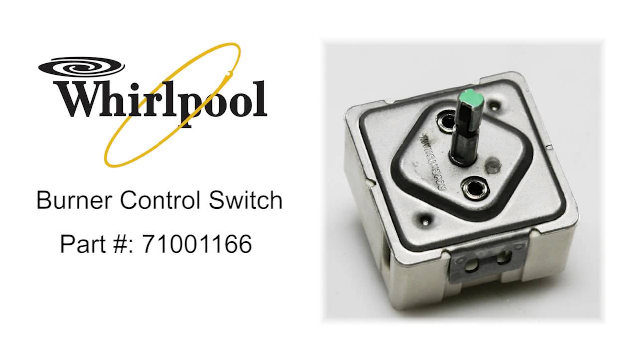 Whirlpool Burner Control Switch Part #: 71001166 - YouTube