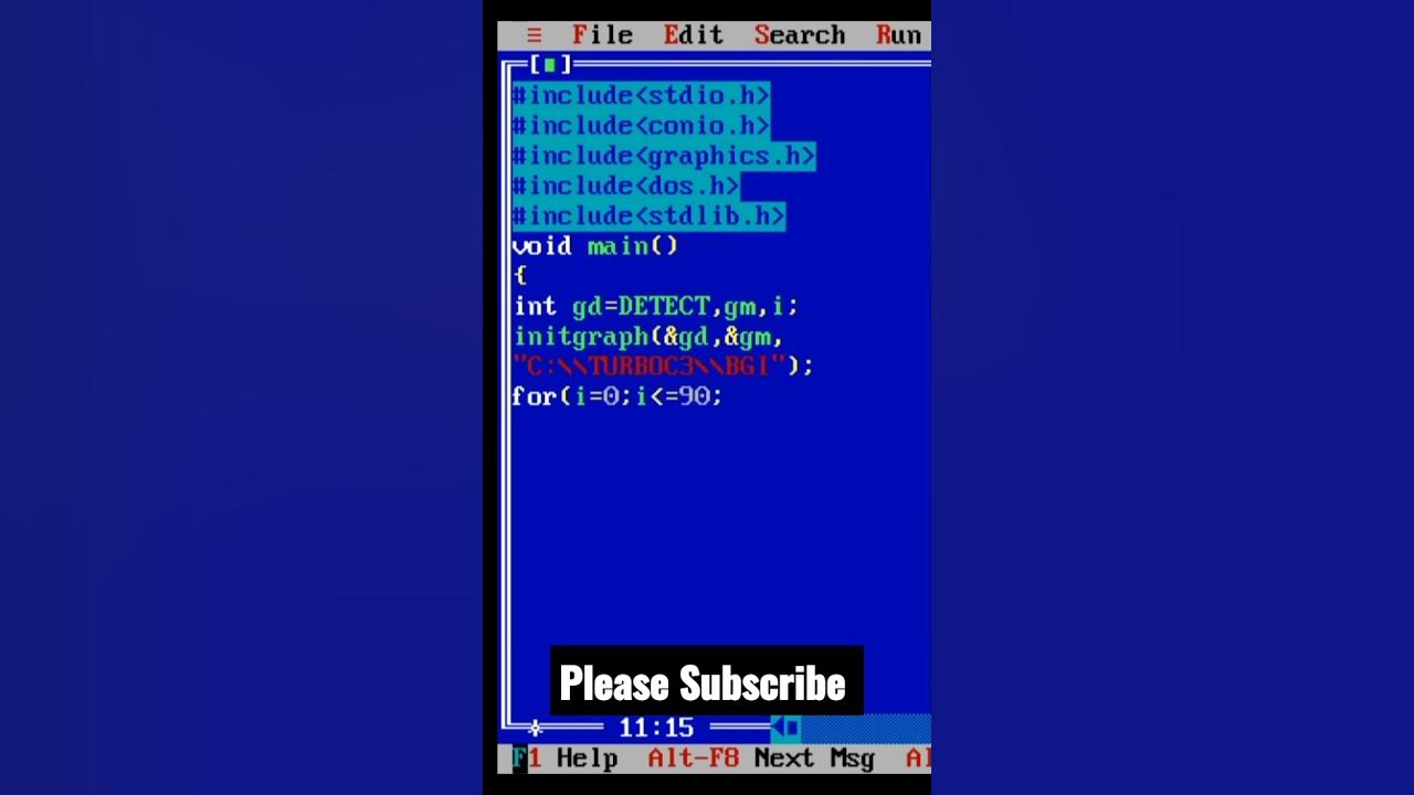 Circle Using Graphics In C ⭕ Programming Shorts Codingshortvideo Youtubeshorts Youtube