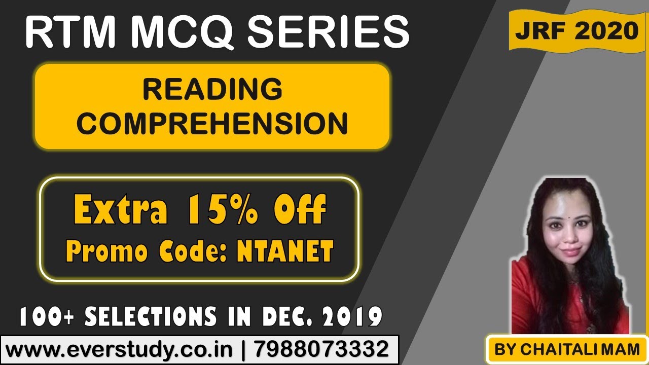 Rtm Series Lecture 26 Reading Comprehension Ugc Net Paper 1 Youtube
