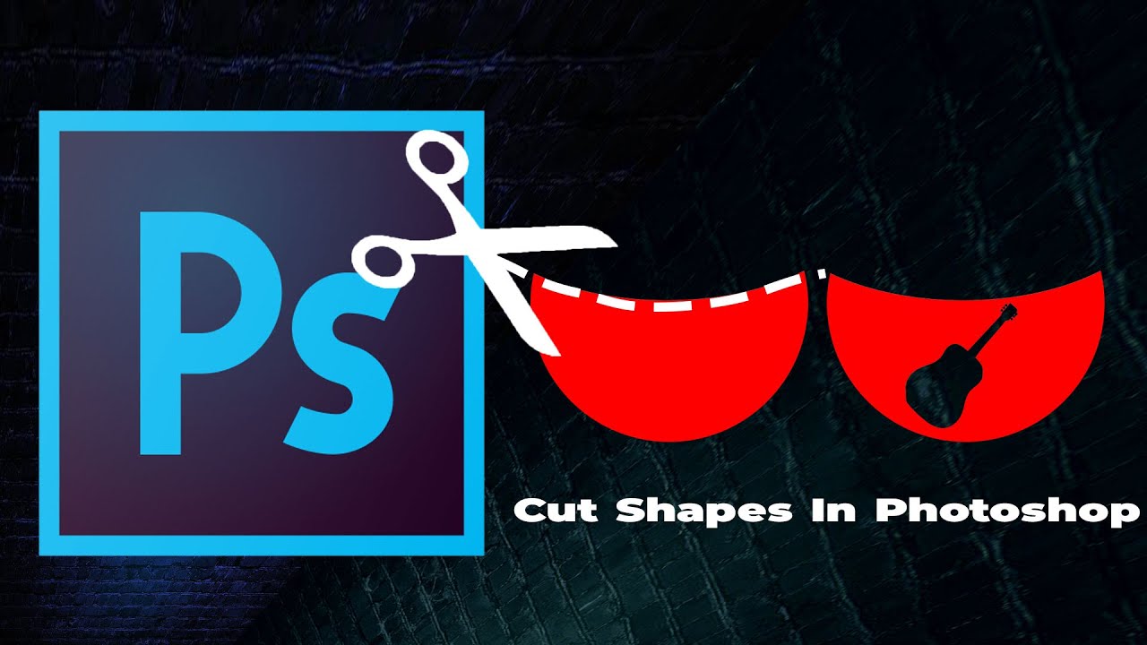 How to cut a shape from an another shape and an external image - YouTube