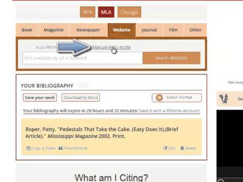 Citing sources using web resources - YouTube