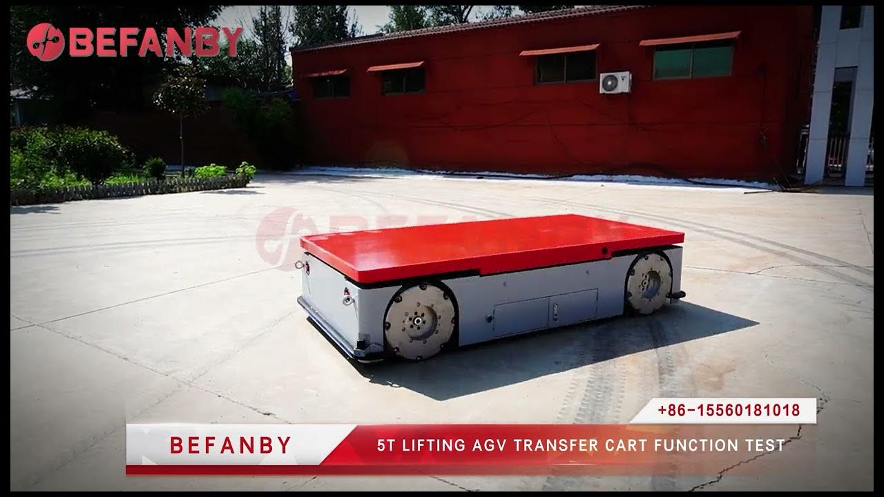 5T Lifting AGV, Mecanum Wheel Transfer Cart Factory - YouTube