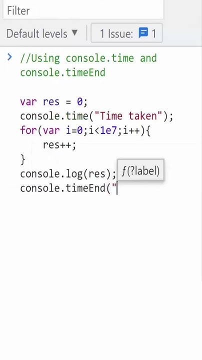 Debug JavaScript Performance with console.time - YouTube