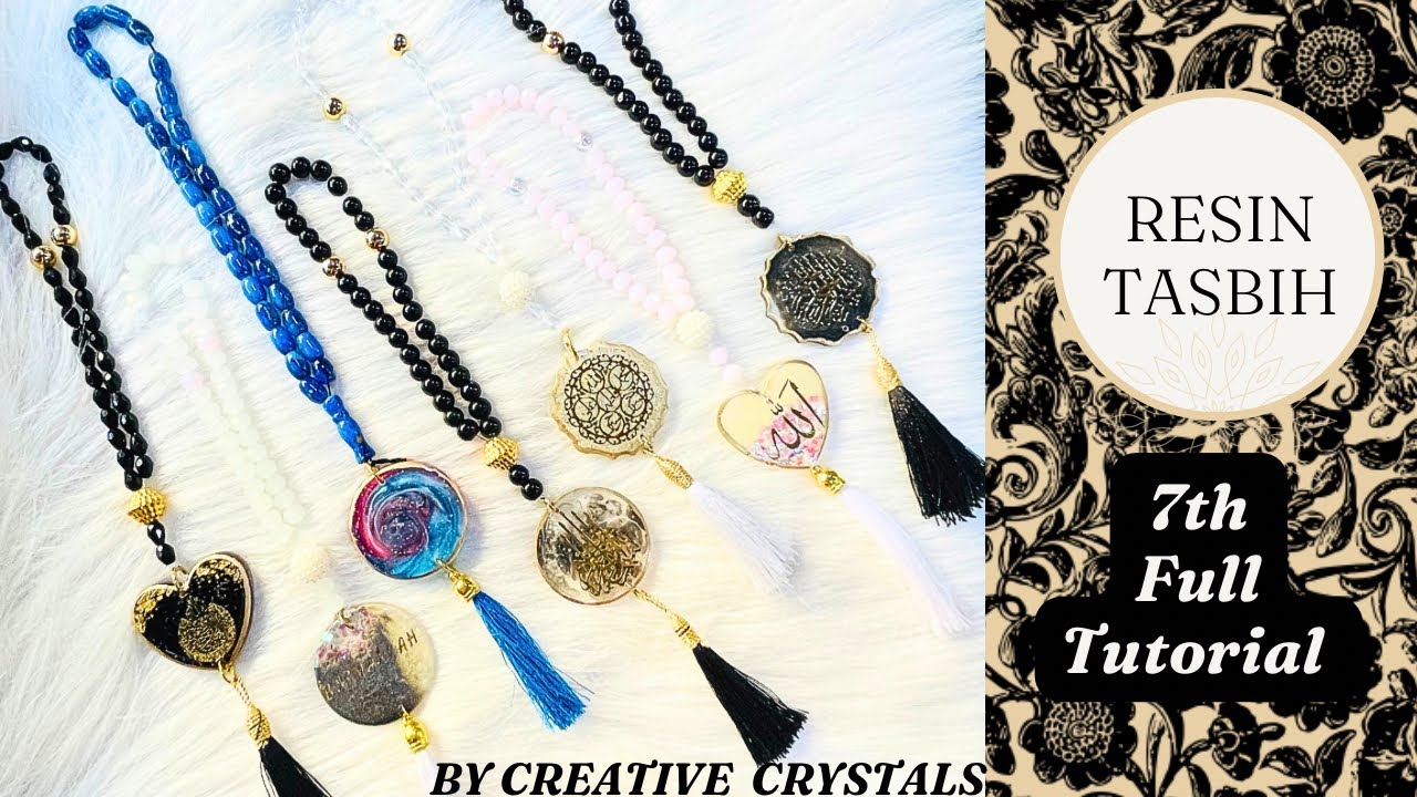 RESIN LUXE TASBIH FULL TUTORIAL 😍| DHIKR BEADS |FOR BEGINNERS| RESIN ...