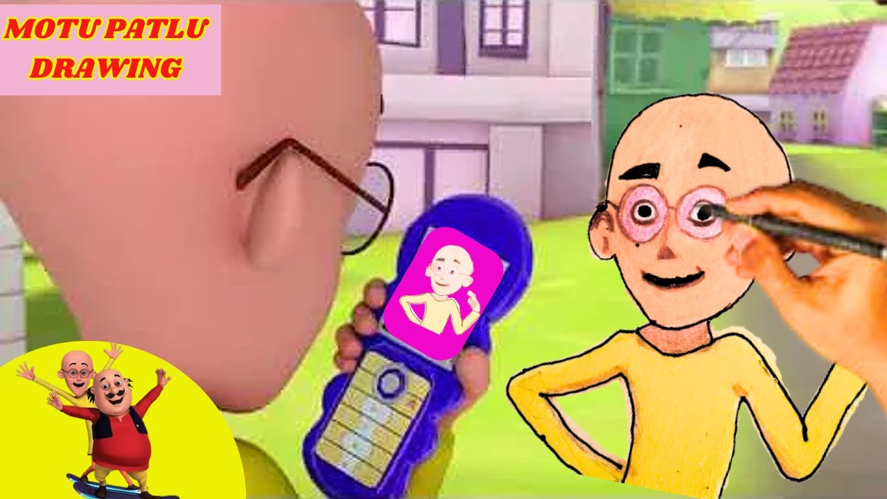 moto patlo new 2023 ||motu patlu drawing easy - YouTube