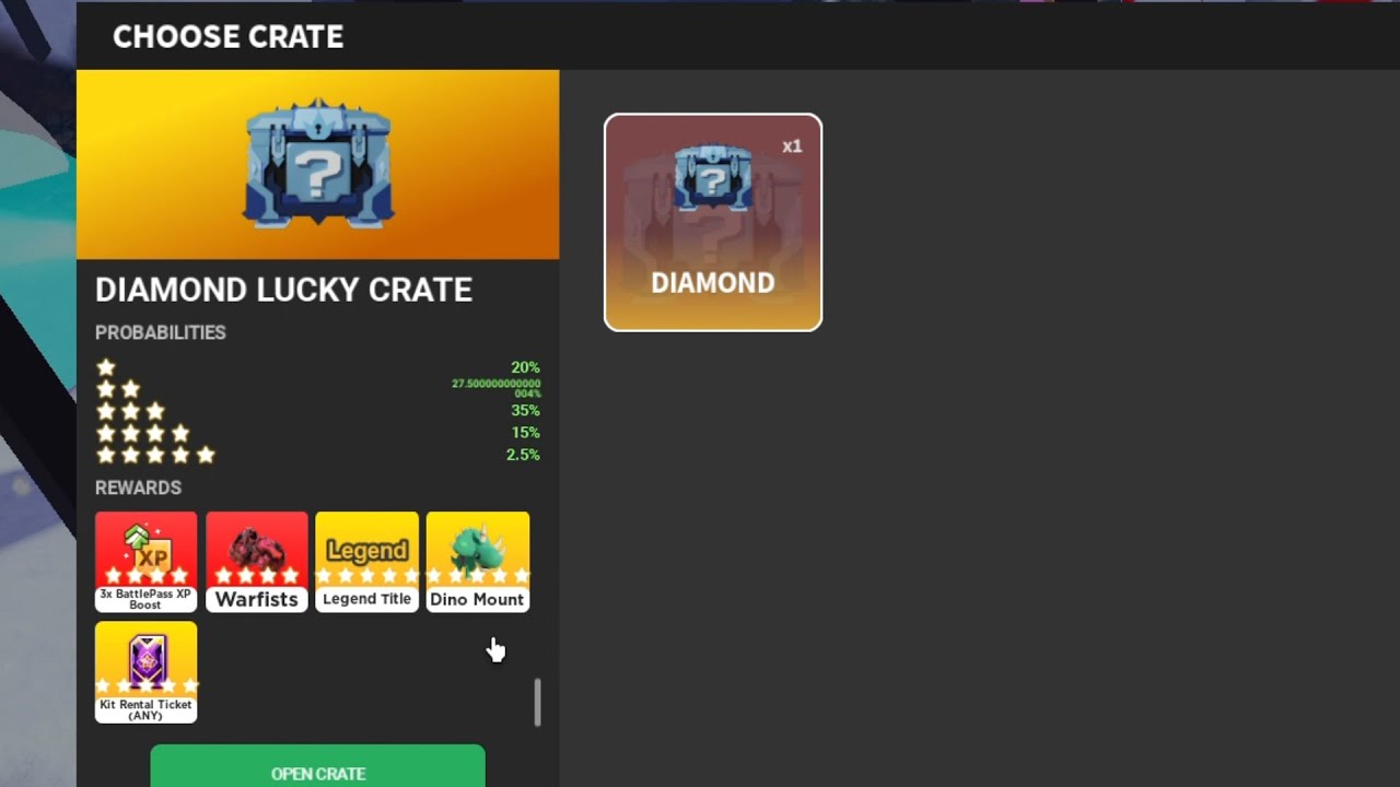 Opening The First DIAMOND LUCKY CRATE in Roblox BedWars - YouTube