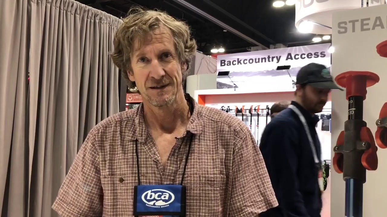 Bruce Edgerly of BCA at Outdoor Retailer Snow Show 2020 Tracker 4 with ...