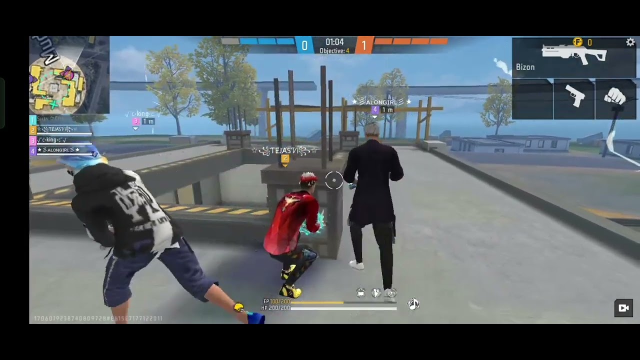 Free fire me 1 v 4 video - YouTube